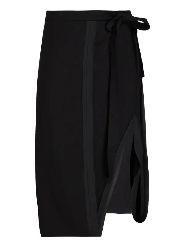3.1 Phillip Lim Wrap-effect Midi Skirt - Black