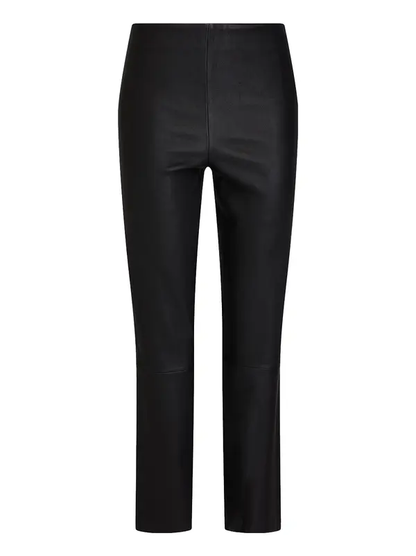 BY MALENE BIRGER Cropped Leather Leggings - Black