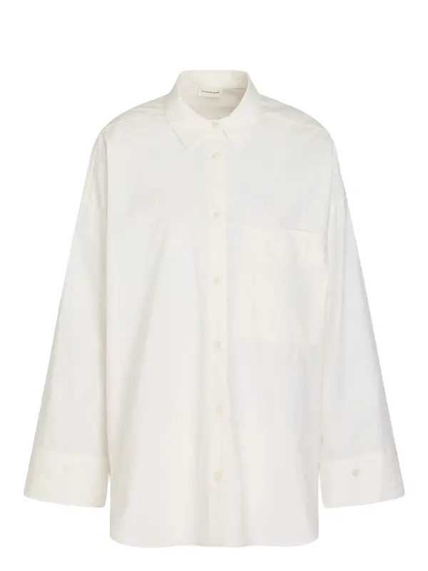 BY MALENE BIRGER Derris Oversized Cotton-poplin Shirt - Ivory