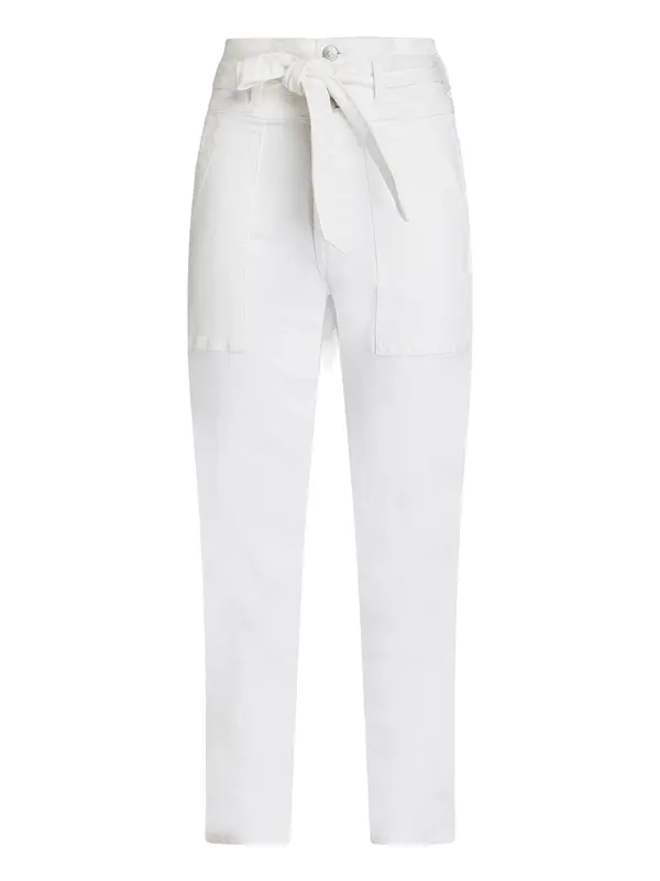Veronica Beard Logan Cropped Slim-leg Jeans - White