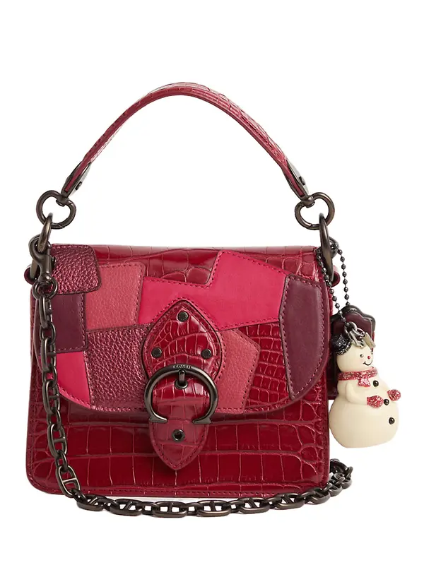 COACH® Upcrafted Beat Shoulder Bag 18 In Alligator - Pewter/rouge