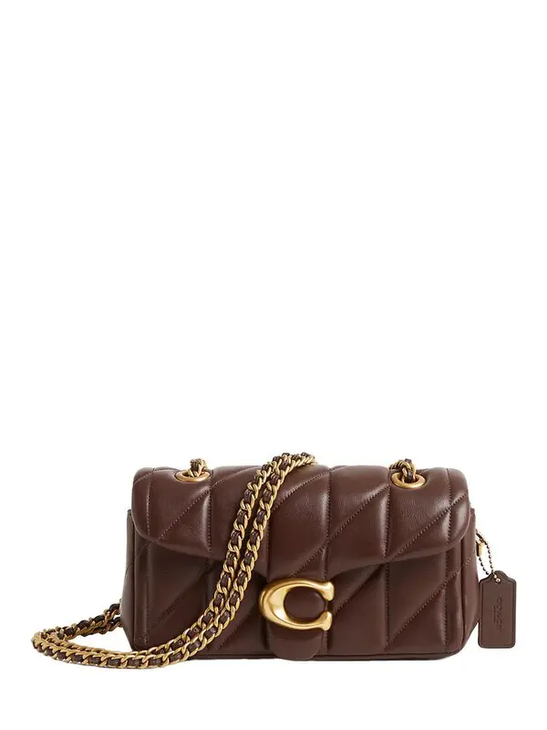 COACH Tabby Pillow Quilted Leather Shoulder Bag 20 - Brass/maple