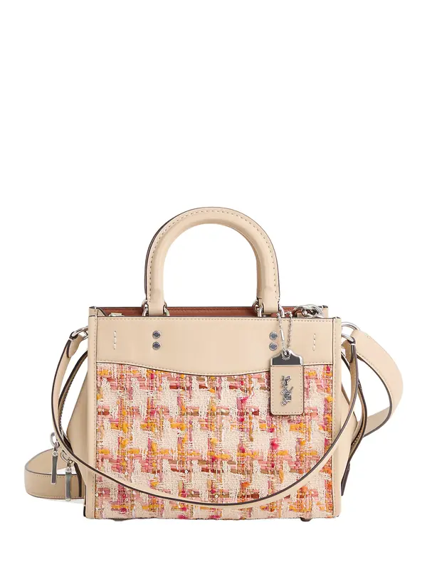 Coach Rogue 25 Tweed Satchel - Silver/neutral Multi