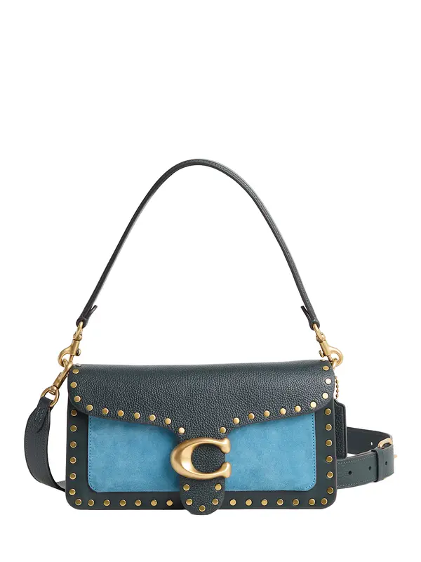 COACH Tabby Shoulder Bag 26 With Rivets - Brass/pacific Blue Multi