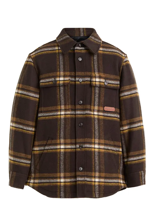 Coach Restored Tweed Shirt Jacket - Brown/multi