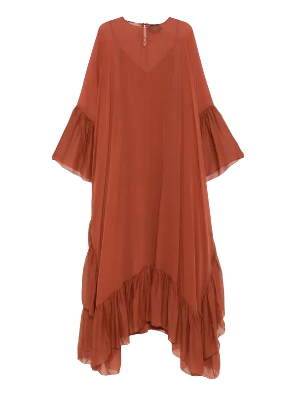 TALLER MARMO Ruffled Kaftan - Orange