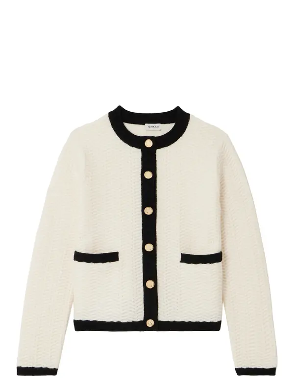 Simkhai Klaire Wool And Cashmere-blend Cardigan - Ivory
