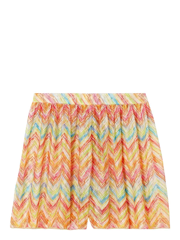 Missoni Striped Crochet-knit Shorts - Multi