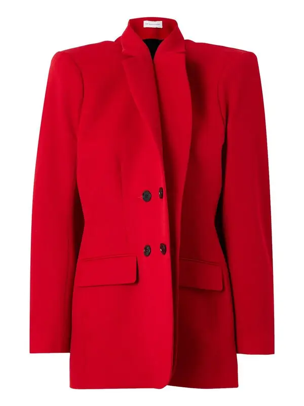 Marie Adam-Leenaerdt Double-breasted Wool-twill Blazer - Red