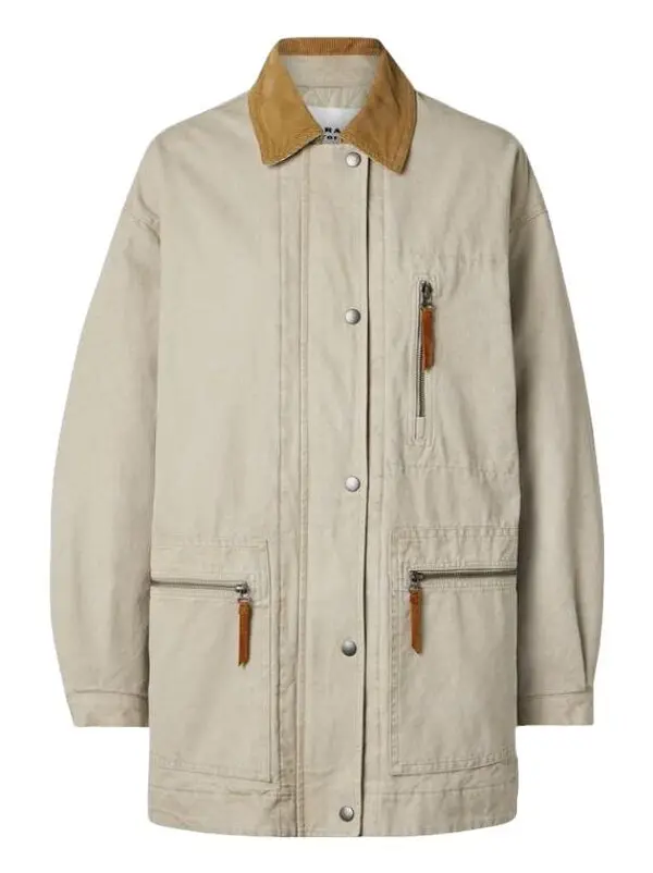 MARANT ETOILE Kimelia Cotton-canvas Jacket - Ecru
