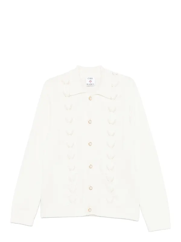 Casablanca Faux-pearl-embellished Cardigan - Neutrals