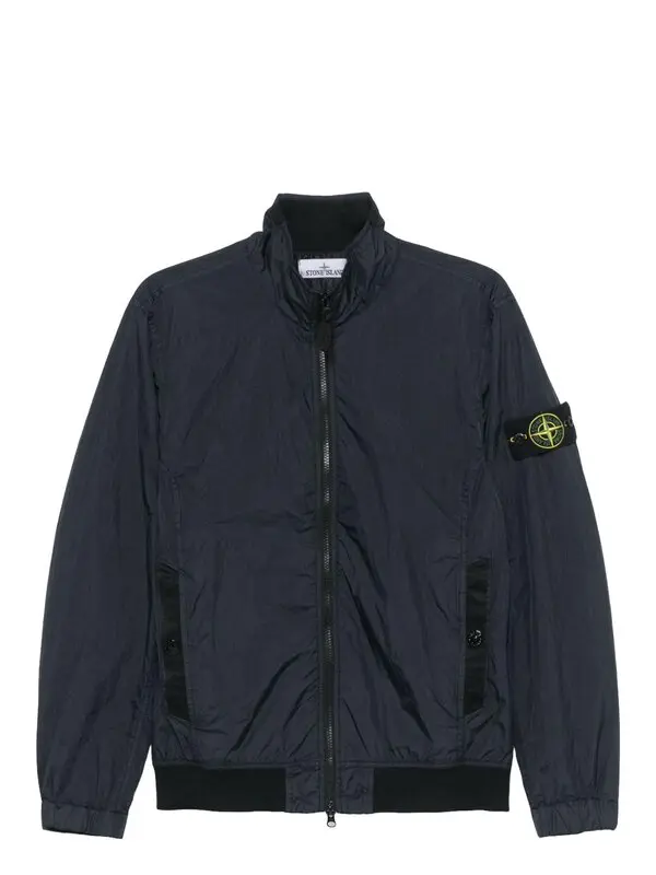Stone Island Compass-motif Bomber Jacket - Blue