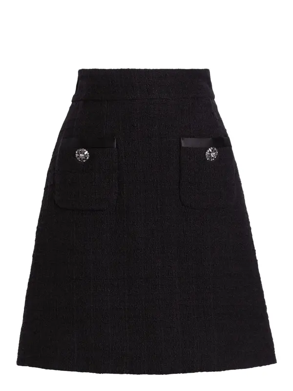 Dolce & Gabbana Textured Knit Mini Skirt - Black