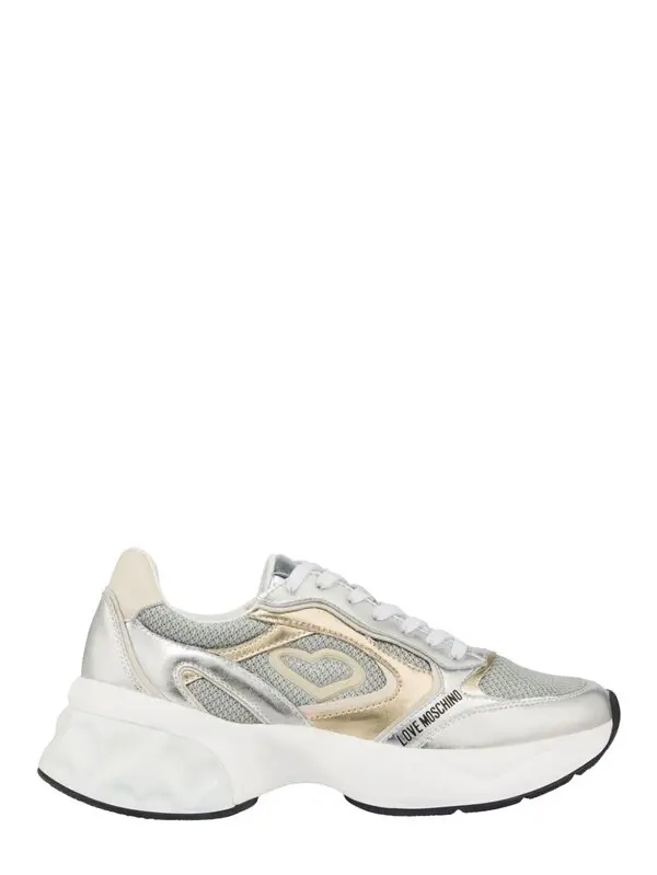 Moschino Logo-print Sneakers - Silver