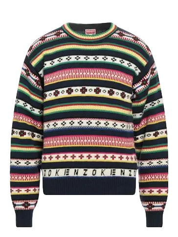 Kenzo Striped Knit Sweater - Blue