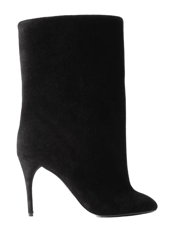 Alaïa Suede Ankle Boots - Black