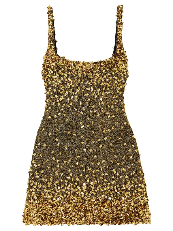 CLIO PEPPIATT Midas Embellished Mini Dress - Gold