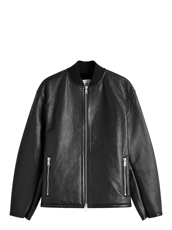 MKI MIYUKI ZOKU Shearling Bomber Jacket - Black