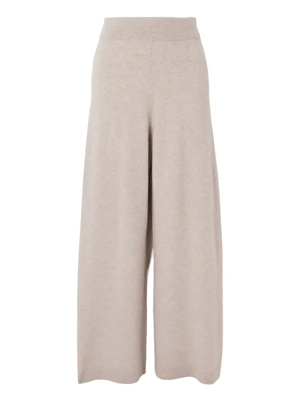Veronica Beard Jenkins Merino Wool And Cashmere Wide-leg Pants - Neutrals