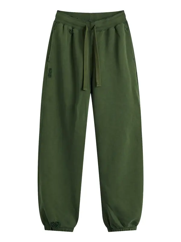 COLE BUXTON Distressed Sweat Pants - Washed Forest Green