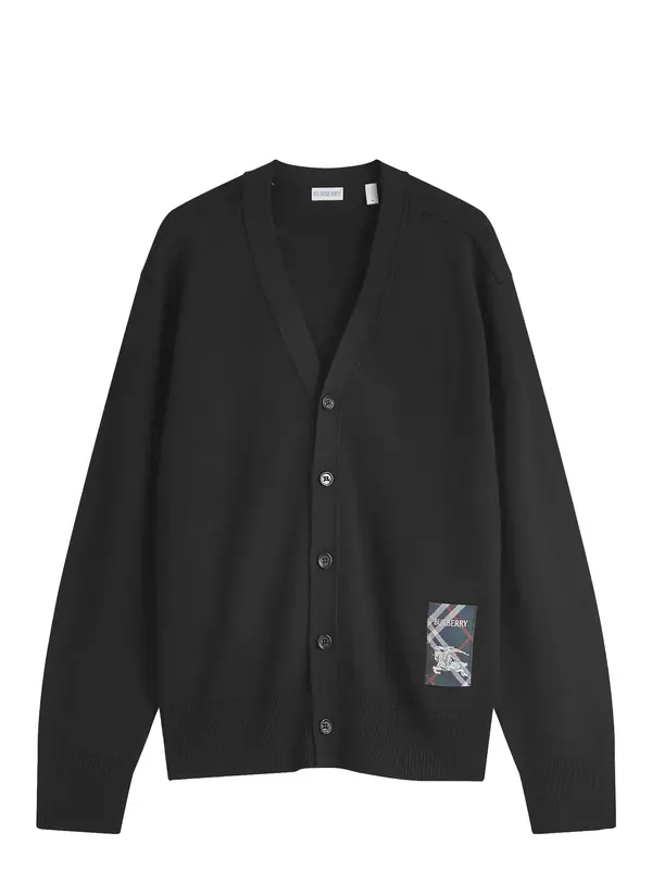 Burberry Ekd Logo Cardigan - Black