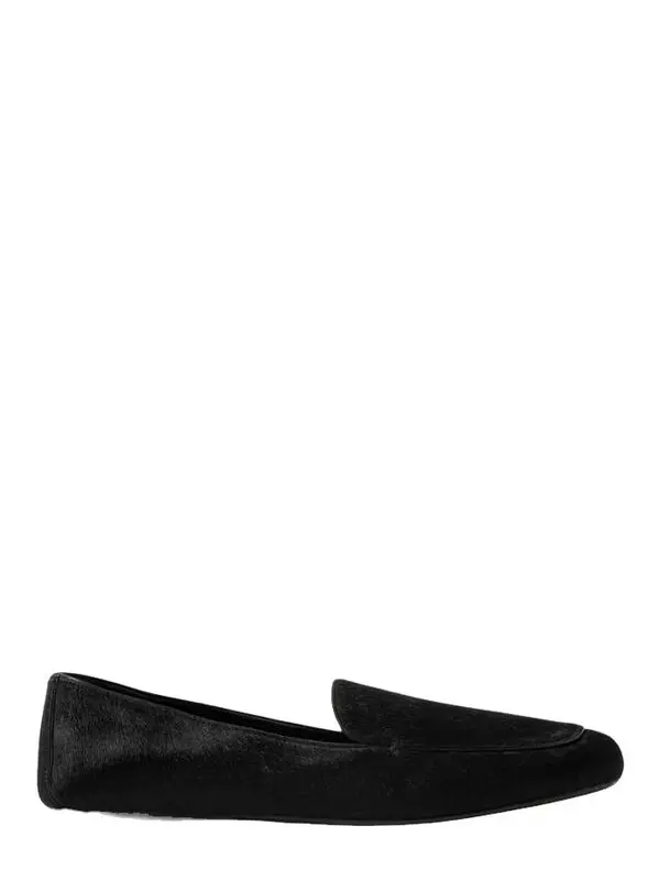 Khaite Monroe Calf Hair Loafers - Black