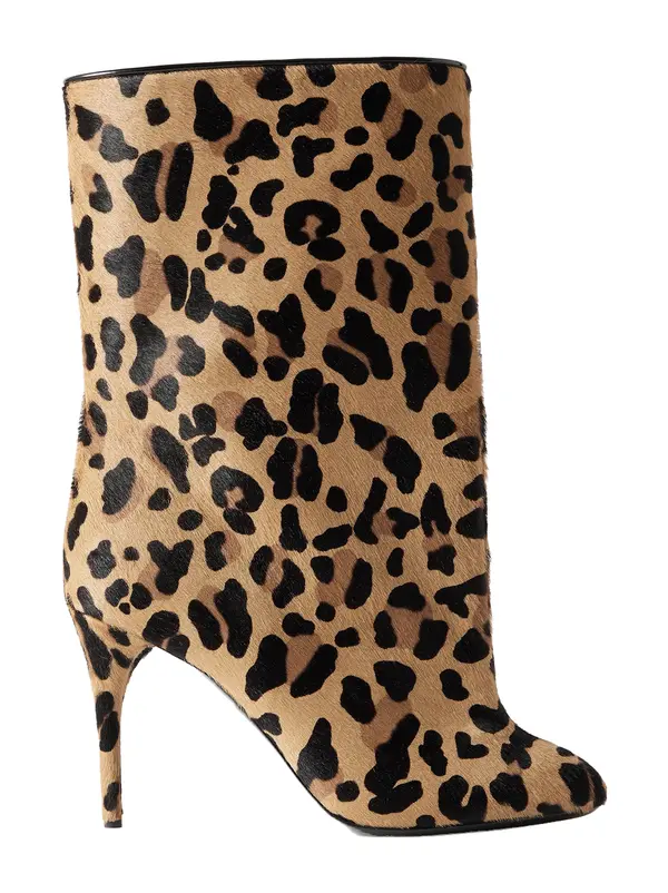 Alaïa 90 Leopard-print Calf Hair Ankle Boots - Animal Print