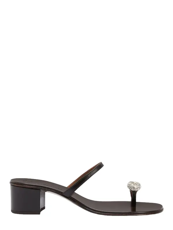 GIUSEPPE ZANOTTI Icon Ring 40 Sandals - Black