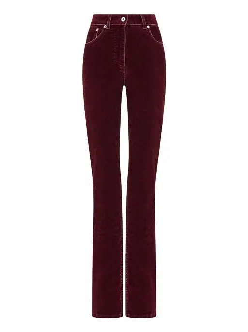 FERRAGAMO Five Pocket Straight Trouser - Burgundy