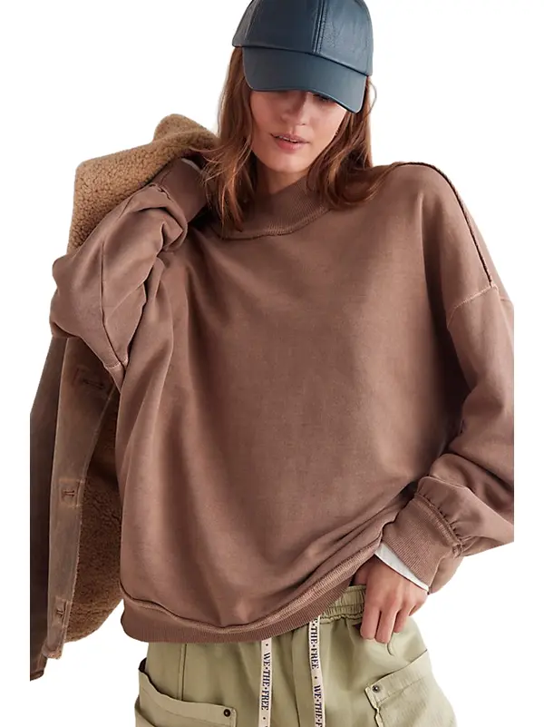 Free People We The Free Palm Springs Pullover - Dusted Cocoa