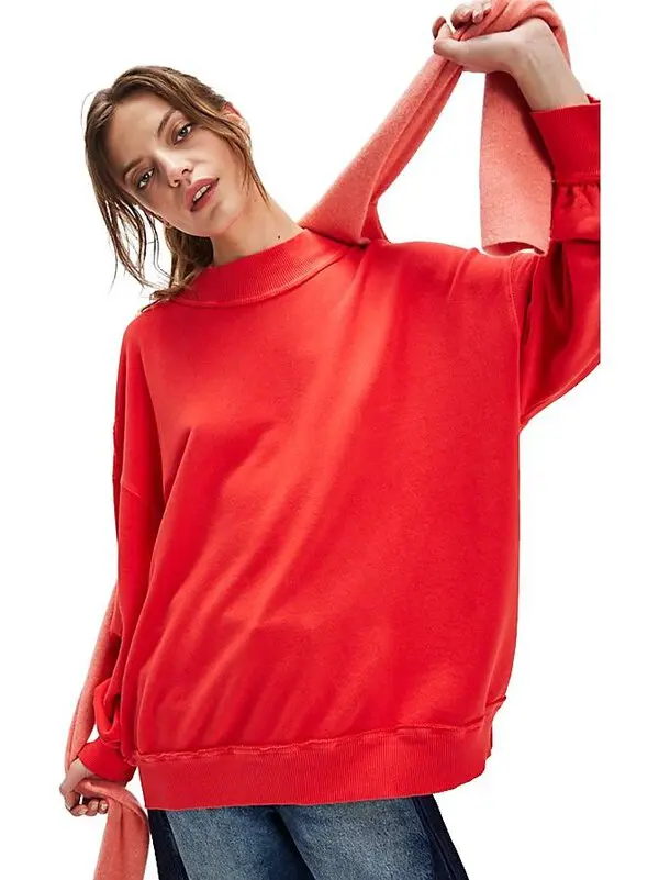 Free People We The Free Palm Springs Pullover - Fiery Red