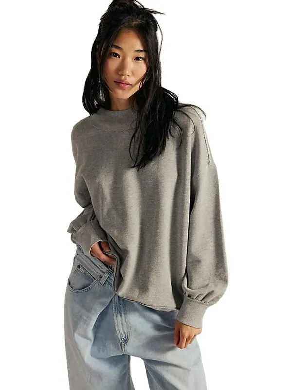 Free People We The Free Palm Springs Pullover - Heather Grey
