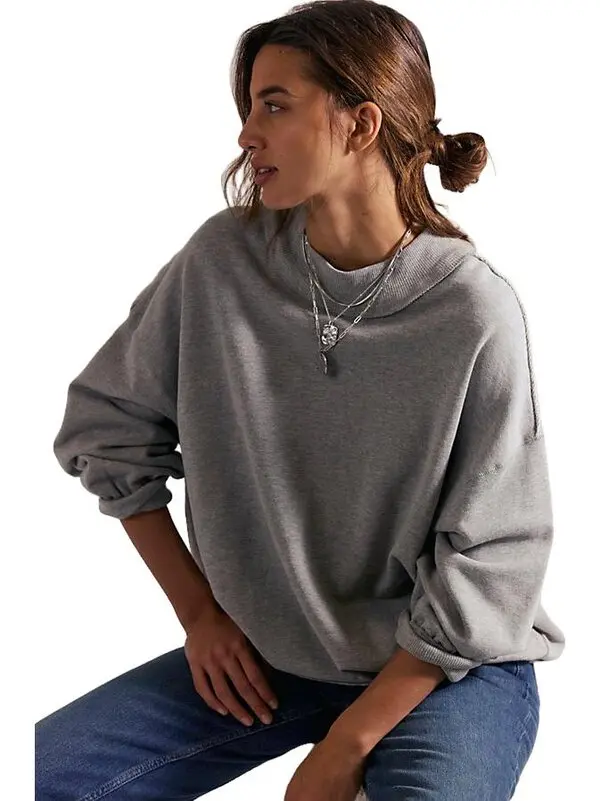 Free People Palm Springs Pullover - Heather Grey