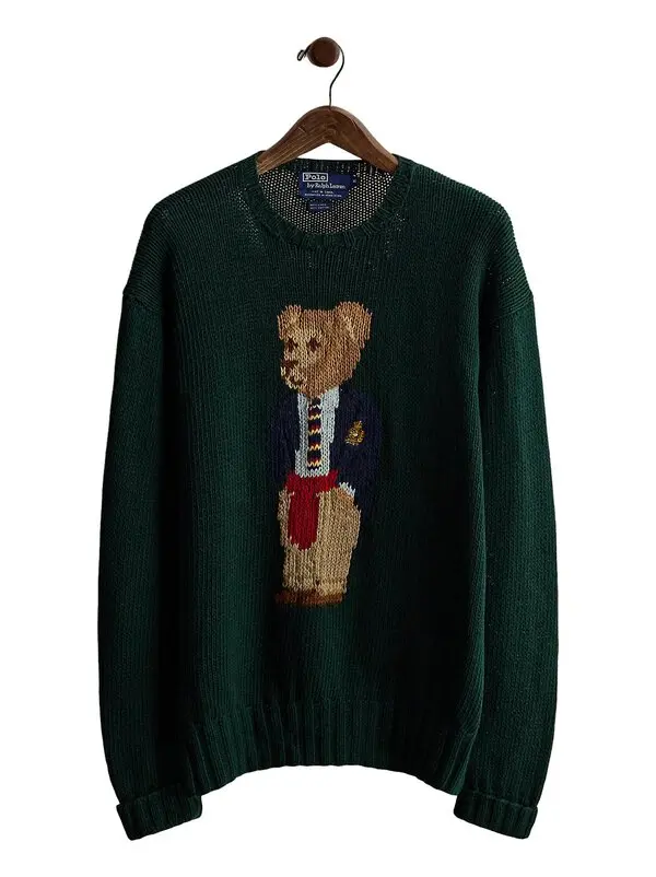 Ralph Lauren 1992 Polo Bear Sweater - Green