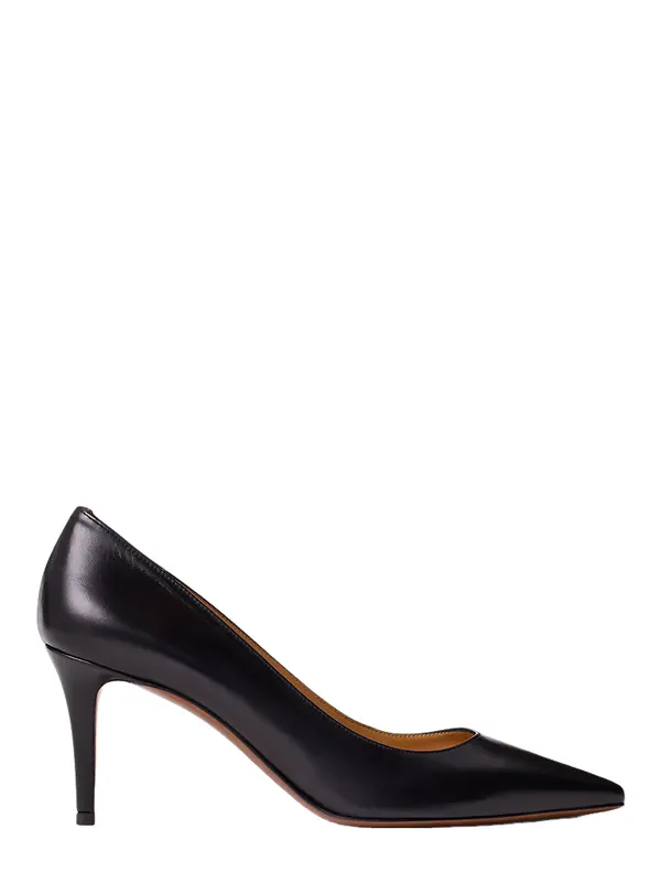 Ralph Lauren Tenney 75 Mm Goatskin Pump - Rl Gold