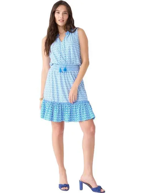 CABANA LIFE Smocked Waist Tiered Dress - Seaside