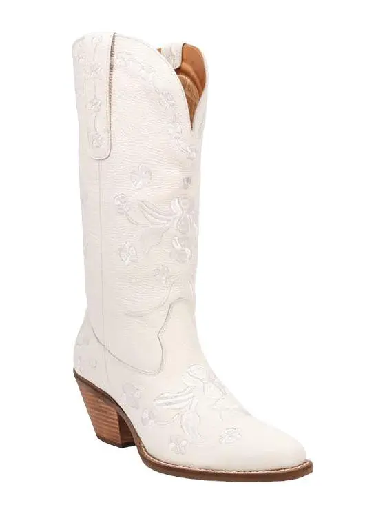 DINGO Love Bug Western Boots - White