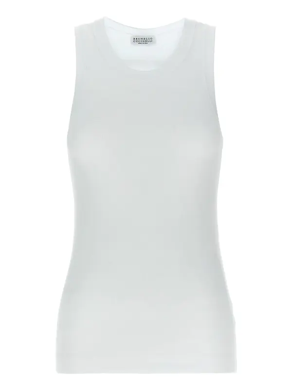 Brunello Cucinelli Monili Chain Tank Top - White