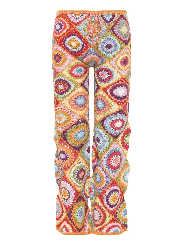 MIXIK Embroidery Trousers - Orange