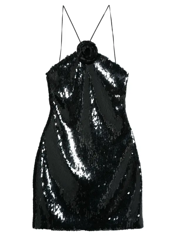 Magda Butrym Sequined Mini Dress - Black