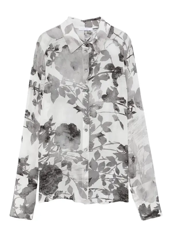 Patrizia Pepe Floral-print Blouse - Grey