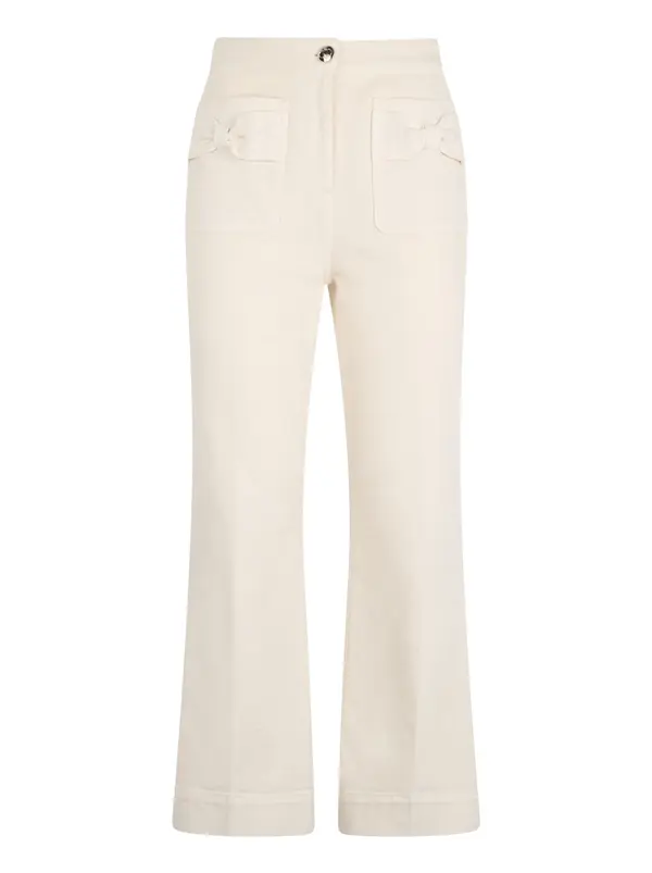 Liu Jo Pressed-crease Trousers - White