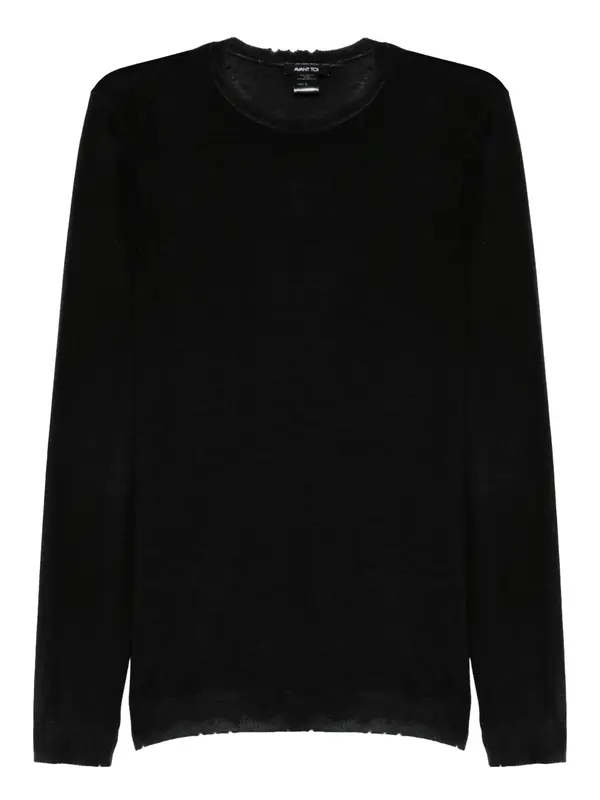 Avant Toi Faded Sweater - Black