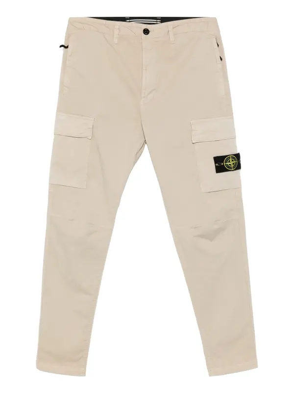 Stone Island Compass-badge Tapered Trousers - Neutrals