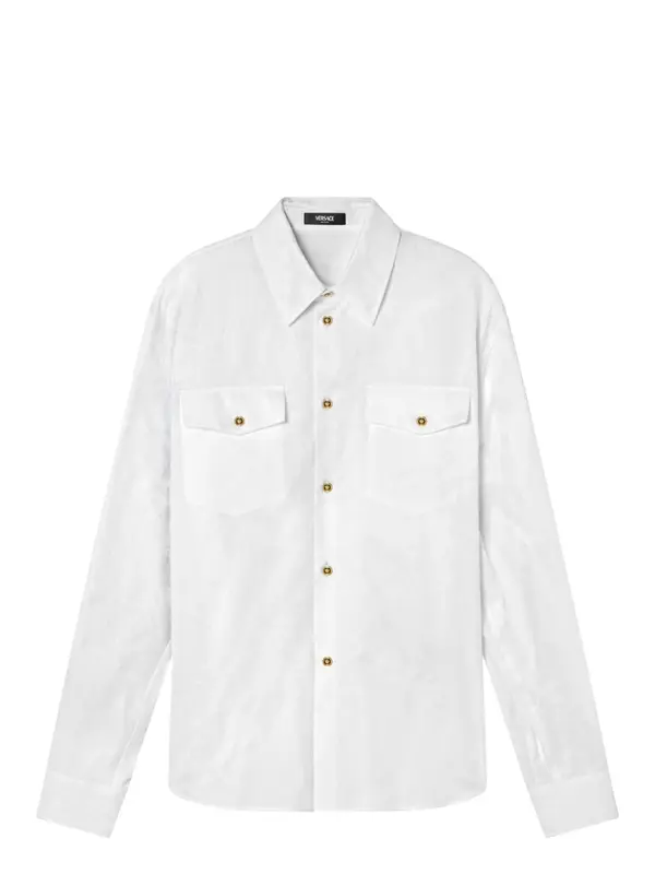 Versace Barocco-jacquard Shirt - White