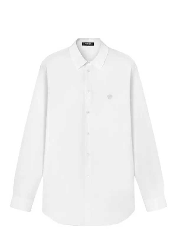 Versace Medusa Embroidered Shirt - White
