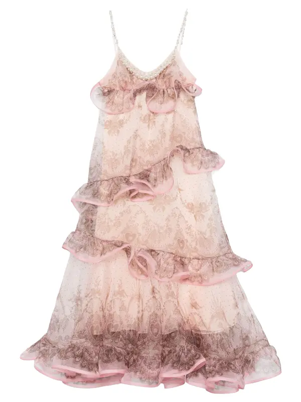 Zimmermann Crush Maxi Dress - Pink