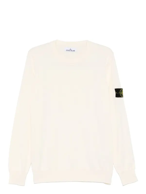 Stone Island Compass-badge Sweater - V0093 Avorio