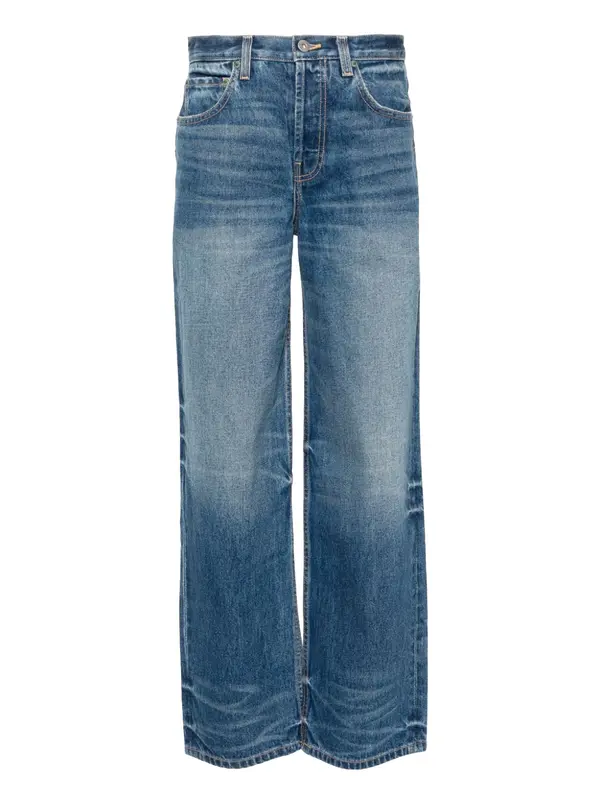 INTERIOR Remy Mid-rise Wide-leg Jeans - Blue