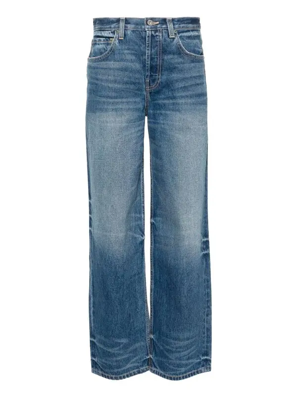 INTERIOR Remy Mid-rise Wide-leg Jeans - Blue